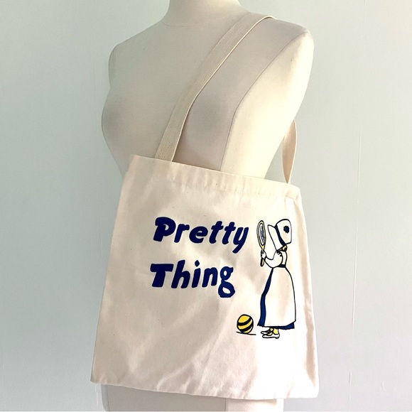 Vintage | Bags | Vintage 7s Pretty Thing Canvas Tote Bag | Poshmark